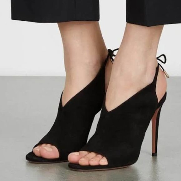 Aquazzura | Shoes | Aquazzura Ami Sandal In Black Suede | Poshmark